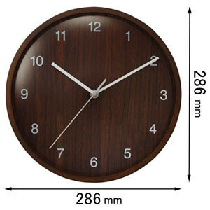 □「返品種別」について詳しくはこちら□メーカー保証期間 1年※付属の電池はお試し用電池になります。◆クォーツ◆非電波◆連続秒針■　仕　様　■精度：平均月差 ±60秒枠材：MDF（木枠）前面：曲面ガラスサイズ：286×286×55mm(H×W...