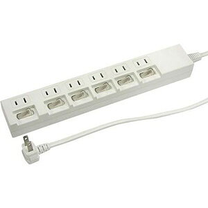 【返品種別A】□「返品種別」について詳しくはこちら□◆コードを抜かずに電源をON/OFFできる、節電に便利な個別スイッチ付き◆差込口間が広く開いている箇所があるのでACアダプターも楽に接続■　仕　様　■カラー：白口数：6個口コード長：2m定...