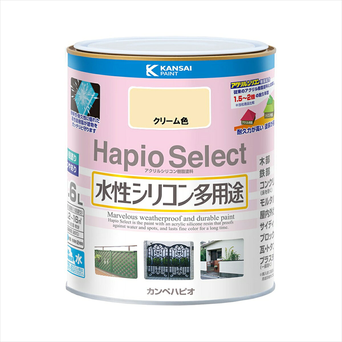 【返品種別B】□「返品種別」について詳しくはこちら□◆高耐久アクリル・シリコン樹脂配合だから紫外線・排ガス・雪・酸性雨など外敵から建物を守り、長期間風合い・ツヤを保ちます。◆木部・鉄部・プラスチック(一部を除く)・発泡スチロール・コンクリー...