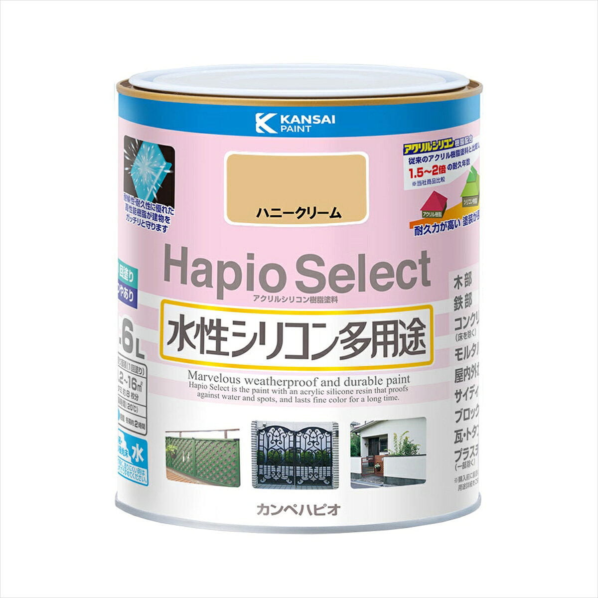 【返品種別B】□「返品種別」について詳しくはこちら□◆高耐久アクリル・シリコン樹脂配合だから紫外線・排ガス・雪・酸性雨など外敵から建物を守り、長期間風合い・ツヤを保ちます。◆木部・鉄部・プラスチック(一部を除く)・発泡スチロール・コンクリー...