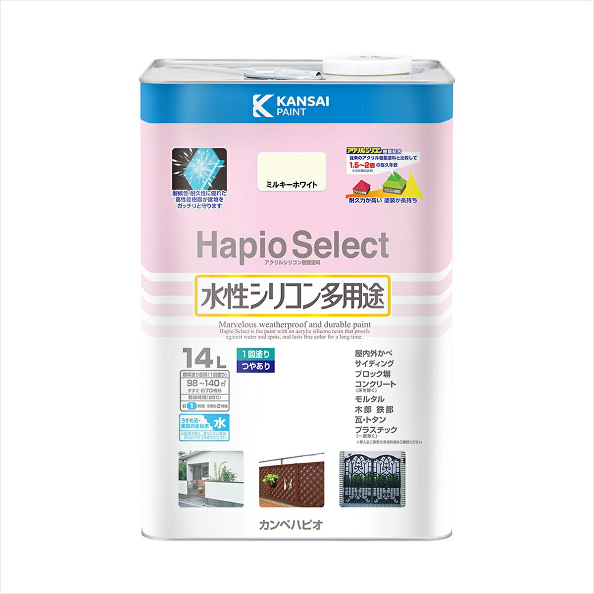 【返品種別B】□「返品種別」について詳しくはこちら□◆高耐久アクリル・シリコン樹脂配合だから紫外線・排ガス・雪・酸性雨など外敵から建物を守り、長期間風合い・ツヤを保ちます。◆木部・鉄部・プラスチック(一部を除く)・発泡スチロール・コンクリー...