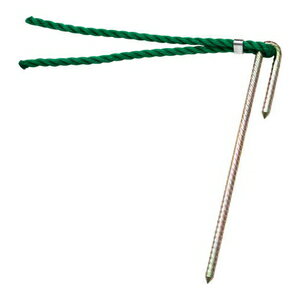 【返品種別A】□「返品種別」について詳しくはこちら□◆ウエーブ加工杭を使用しているので抜けずらく、固めのグランドでも使用可能な万能タイプ■　仕　様　■10本1組カラー：緑重さ：590gポリエチレンロープ：6mm×15cm杭：6mm×18cm...