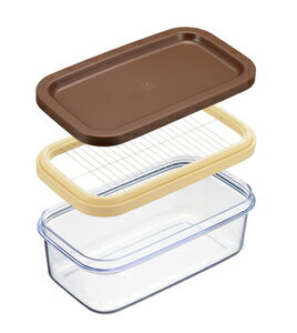 【返品種別A】□「返品種別」について詳しくはこちら□◆一般的なバターカッターの約半分、約5gに切れちゃうバターカッター◆ワイヤープレートに乗せて押し出すだけでバターが均等に切れ、そのまま保存出来ちゃうケースになっています。■　仕　様　■本体...