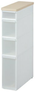 【返品種別A】□「返品種別」について詳しくはこちら□◆キッチン周りを整頓出来る収納ストッカー◆耐熱・耐水・耐油・耐薬品性に優れたメラミン加工木天板※耐熱温度150℃◆浅型・中型×2・ボトル用の引出し4段◆移動に便利なコロ付■　仕　様　■本体...