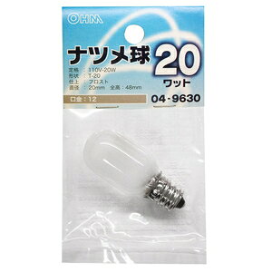 【返品種別A】□「返品種別」について詳しくはこちら□2003年08月 発売◆屋内専用(屋外使用禁止）■　仕　様　■定格：110V-20W形状：T-20口金：E12仕上：フロストサイズ：直径20×全高48mm[LBT0220F]オーム生活家電...