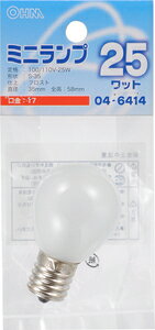 【返品種別A】□「返品種別」について詳しくはこちら□◆ミニランプ■　仕　様　■口金：E17定格消費電力：25W寸法：直径35×高さ58mm入数：1個[LBS3725F]オーム生活家電＞電球・管球＞白熱電球＞一般電球＞ミニクリプトン電球・ミニ電球