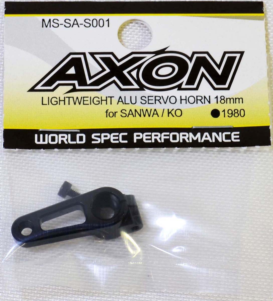 【返品種別B】□「返品種別」について詳しくはこちら□※画像はイメージです。実際の商品とは異なる場合がございます。【商品紹介】AXON LIGHTWEIGHT ALU SERVO HORN 18mm for SANWA/KOです。ワンランク上...
