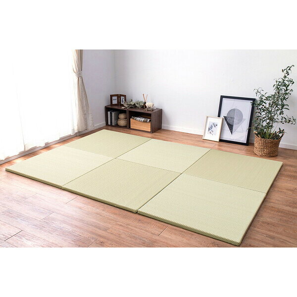 【返品種別A】□「返品種別」について詳しくはこちら□※画像はイメージです。こちらの商品は6枚セットです。軽量で女性1人でも簡単に床に並べるだけで畳スペースが作れる置き畳◆表がPP素材なので、ジュースなどをこぼしてもさっと拭き取れる子どもやペ...
