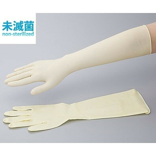 【返品種別A】□「返品種別」について詳しくはこちら□◆肘までしっかりガード。◆肘あたりまでカバーするロングタイプで、血液などが皮膚に付着するのを防止します。■　仕　様　■仕様：未滅菌材質：ラテックス（パウダーフリー）全長：約400mm左右兼...