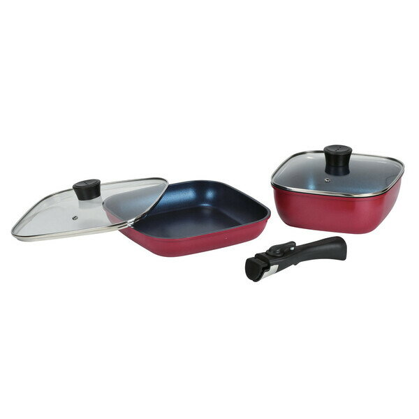 【返品種別A】□「返品種別」について詳しくはこちら□◆外せるハンドルで便利がいっぱい◆内面3層コーティングで耐久性抜群◆オーブン・IH・ガス火のオール熱源対応■　仕　様　■サイズ（約）：[深型フライパン]20　 幅21.0×奥行21.0×高...