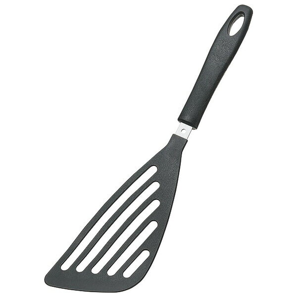 【返品種別A】□「返品種別」について詳しくはこちら□抗菌耐熱キッチンツールシリーズ◆耐熱温度240度■　仕　様　■カラー：ブラック本体サイズ：幅8cm×全長31cm（板厚=1.5mm）材質…　本　体：ステンレススチール　樹脂部：66ナイロン...