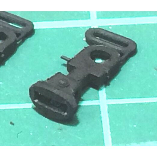 【返品種別B】□「返品種別」について詳しくはこちら□※画像はイメージです。実際の商品とは異なる場合がございます。【商品紹介】IORI工房の HO/16番ゲージナロー用 アサガオ型連結器　ねじ止め小型　楕円形・短 です。2両分入りHO/16番...