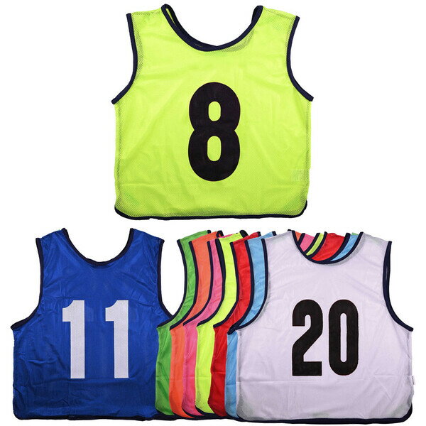 【返品種別A】□「返品種別」について詳しくはこちら□※集合画像を使用しておりますが、こちらの商品はカラー・赤（No.11〜20の10枚組）です。◆視認性がいいエバニューのビブス◆単色　11〜20の10枚組◆両面プリント◆一般用フリーサイズ■...