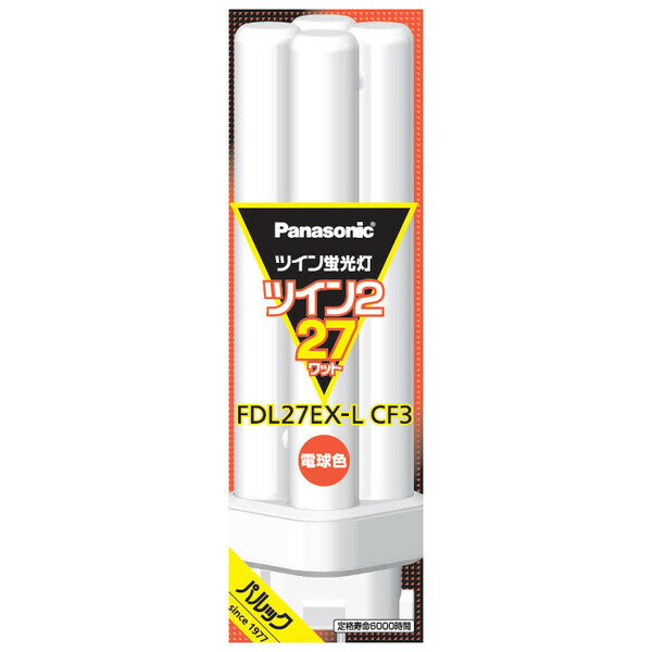 【返品種別A】□「返品種別」について詳しくはこちら□◆ツイン蛍光灯　ツイン2■　仕　様　■光色：電球色種別：27形口金：GX10q-4寸法：管径16.7×長さ141mm質量：84g定格ランプ電力：27Wランプ電流：0.610A全光束：147...