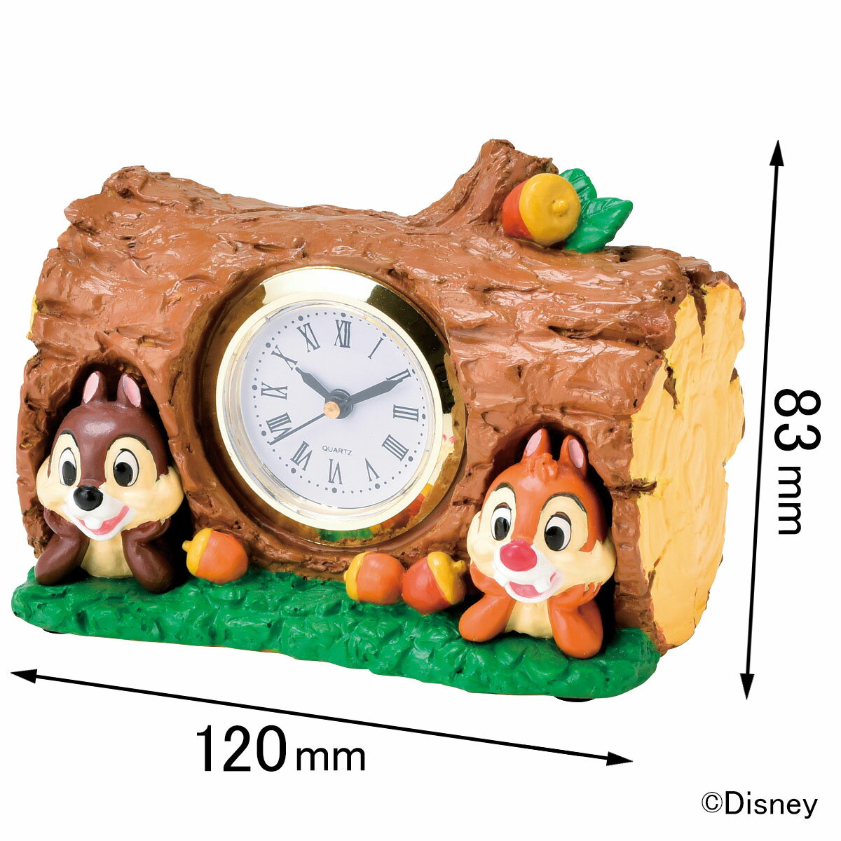 □「返品種別」について詳しくはこちら□※時計に組み込まれている電池は動作確認用のモニター用電池です。◆机の上や玄関に置けるちょうどいいサイズ。■　仕　様　■サイズ：80×120×81mm(H×W×D)主材：レジン電池：LR44ボタン電池×1...