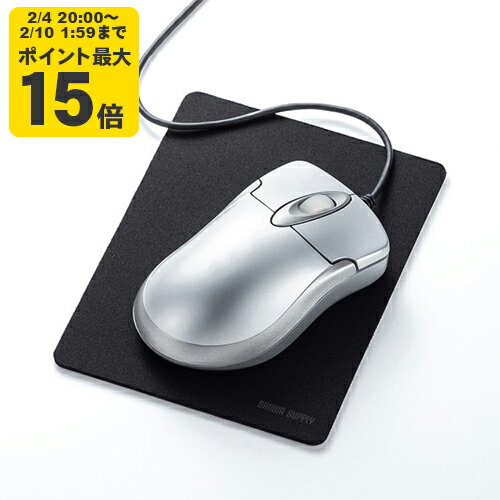 商品概要 品番MPD-NS6BK-SJANコード4969887370155商品仕様■カラー：ブラック■サイズ：W100×D130×H2.5mm■重量：14g■材質：表面/ポリエステル裏面/PVC（ポリ塩化ビニル）発泡フォーム特長●デスクから...