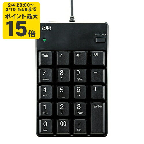 商品概要 品番NT-17UH2BKNJANコード4969887692882商品仕様■カラー：ブラック■キー数：20キー ※19キー＋Numlockキー■インターフェース：USB1.1※USB2.0・USB3.0の環境でも動作します。■接続方...