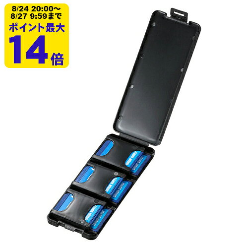 商品概要品番FC-MMC23SDBKJANコード4969887313060商品仕様■カラー：ブラック■収納枚数：SDカード×6枚■サイズ：W42×D9×H102mm■重量：14g■材質：PP（ポリプロピレン）対応機種特長●SDカードを6枚収...