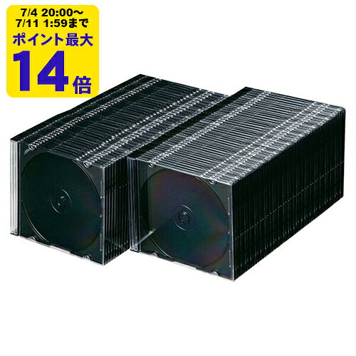 商品概要品番FCD-PU100MBKNJANコード4969887314487商品仕様■カラー：ブラック■サイズ：W142×D5.2×H124.5mm■重量：38g■材質：PS（ポリスチレン）樹脂■ディスク収納枚数：1枚■入数：100枚セット...