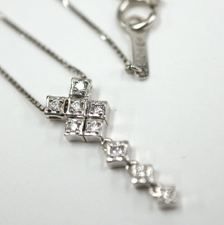 ＞＞同じブランドのアイテムはこちら!! ◆商品ランク ABランク ◆商品情報 ・カラー：ホワイトゴールド ・素材/ライン：K18WG 0.11ct ・サイズ：チェーン長さ:約39cm ・仕様：デザインネックレス ◆付属品 -- ◆状態 小キ...