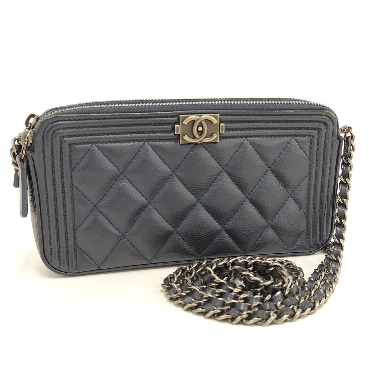 楽天市場】CHANEL ボーイ シャネル（カラーネイビー）（バッグ・小物