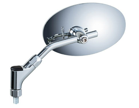 アメリカン・ビンテージ車両にも似合うショートステーフォルム● トラディショナルなラウンドタイプのショートステーミラー。● ブルー鏡の採用でドレスアップ効果も。■ 色・材質：カラー：クローム■ 鏡面：ブルー鏡■ 素材：スチール+亜鉛ダイキャス...