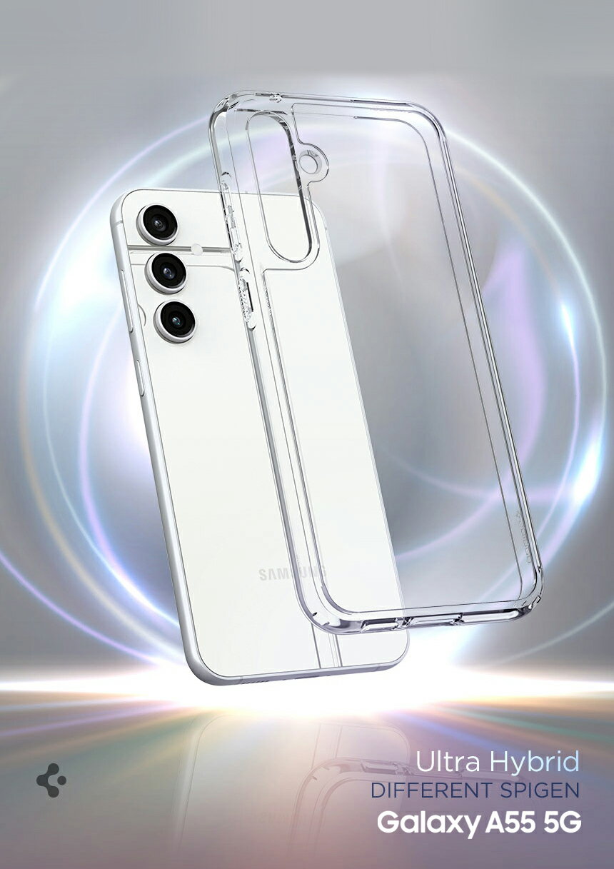 対応機種 Galaxy A55 5G SC-53E(2024) 専用ケースです。 ウルトラハイブリッドは、TPU素材のバンパーにポリカーボネート素材のクリアな背面パネルを組み合わせたハイブリッド(2重構造)ケースです。 両面とカメラレンズに...
