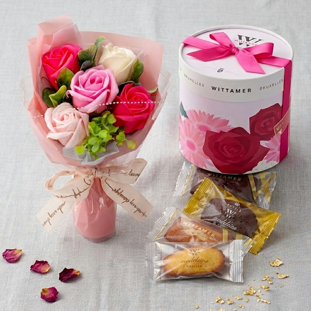 商品名 母の日 花とお菓子セット 2026 フルーレット・エッセンシャル（S）ヴィタメール 卒業祝い 入学祝い ギフト スイーツ ＆ ソープフラワー セット 枯れない花 チョコレート お祝い お返し 内祝い 花束 ブーケ おしゃれ かわいい...