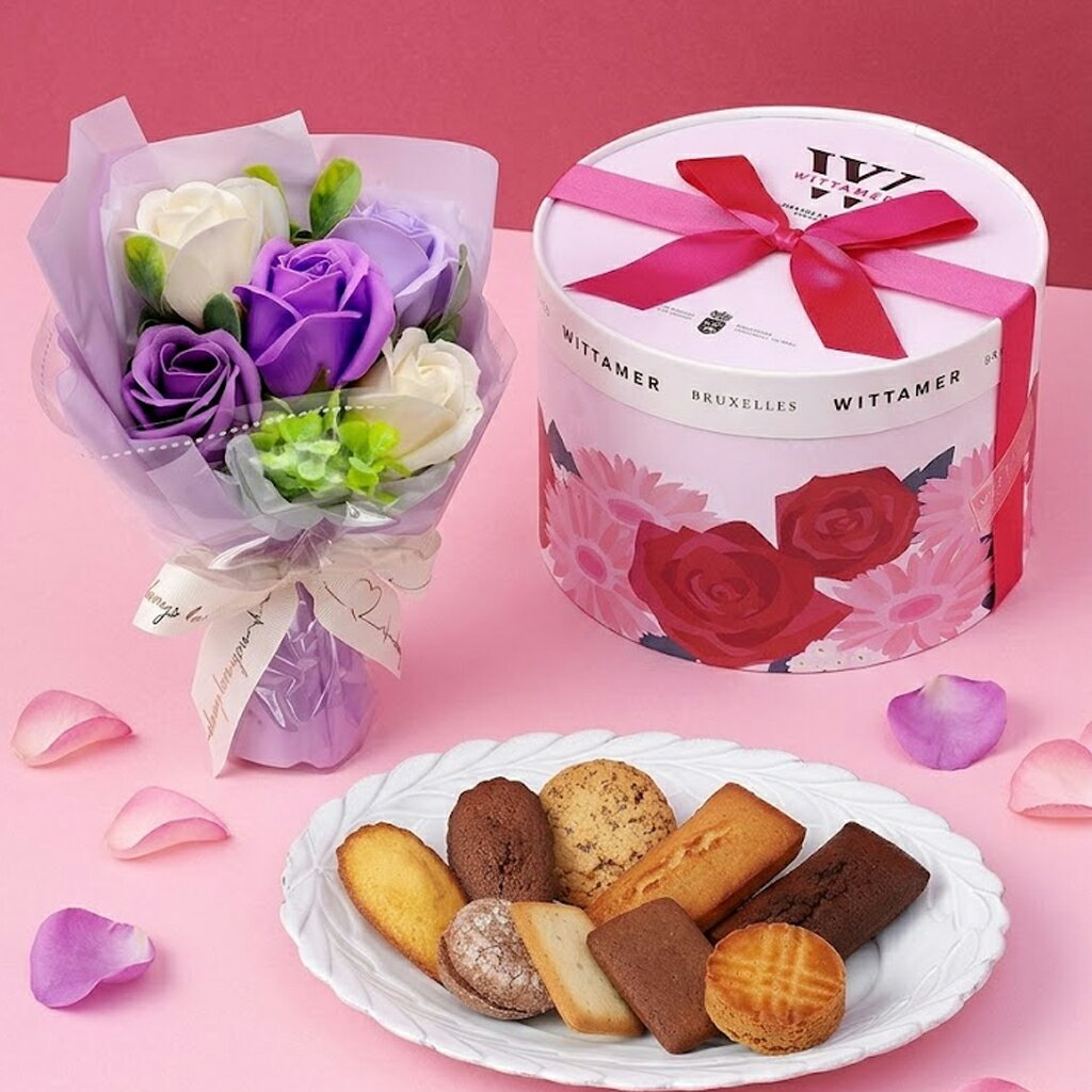 商品名 母の日 花とお菓子セット 2026 フルーレット・エッセンシャル（M）ヴィタメール 卒業祝い 入学祝い ギフト スイーツ ＆ ソープフラワー セット 枯れない花 チョコレート お祝い お返し 内祝い 花束 ブーケ おしゃれ かわいい...