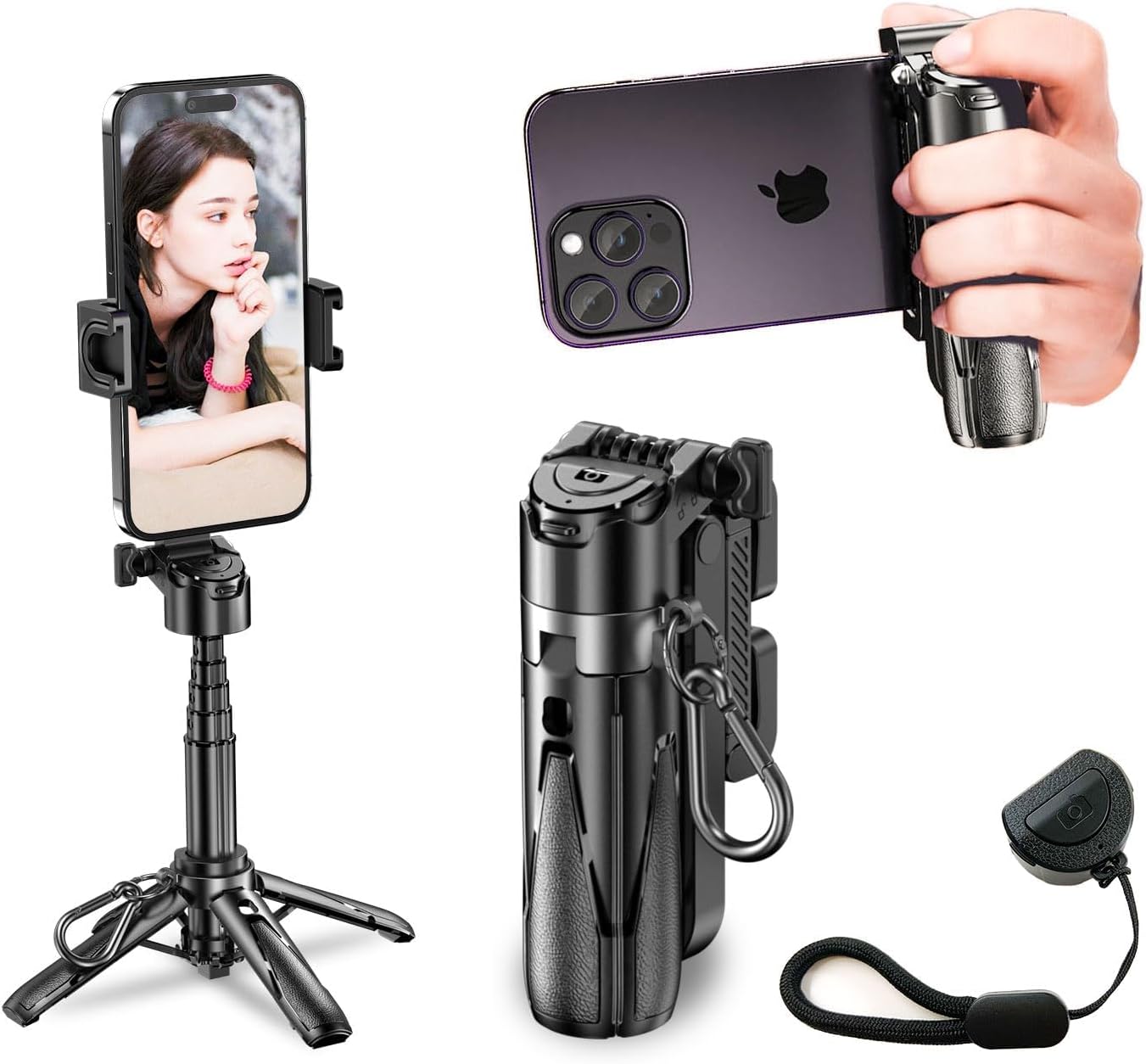 MagSafeアクセサリー Apple Watch対応商品はこちら ⇒自撮り棒商品一覧はコチラ 【コンパクトに折りたためる設計】 折りたたみ式で高さ約11.7cmまで収納できます。 軽量で持ち運びやすく、バッグやポケットに入れて携帯できます...