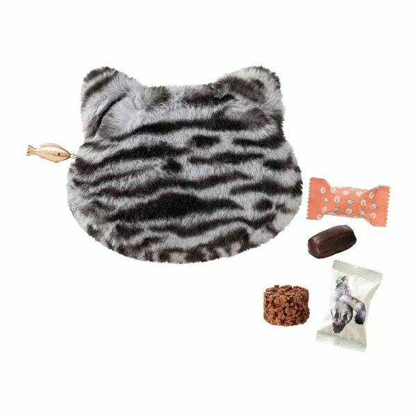 商品名 バレンタイン チョコ 2026 ねこみゃみれ もふにゃふポーチ（サバトラ）メリーチョコレート 猫 チョコ バレンタイン 2026 猫好き プレゼント メリー 義理チョコ 会社 本物そっくり 猫缶 三毛猫 チョコ ホワイトデー バレン...