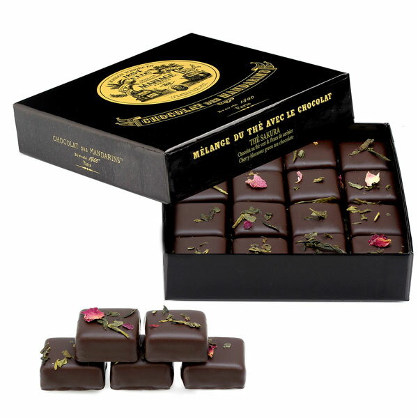 高品質のカカオとお茶を使用した至福のチョコレート。サクラをイメージした甘い香りの サクラ グリーン ティーをガナッシュに閉じ込めビターチョコレートでコーティングした逸品。 マリアージュ フレール 1854年、パリで創業したマリアージュ フレ...