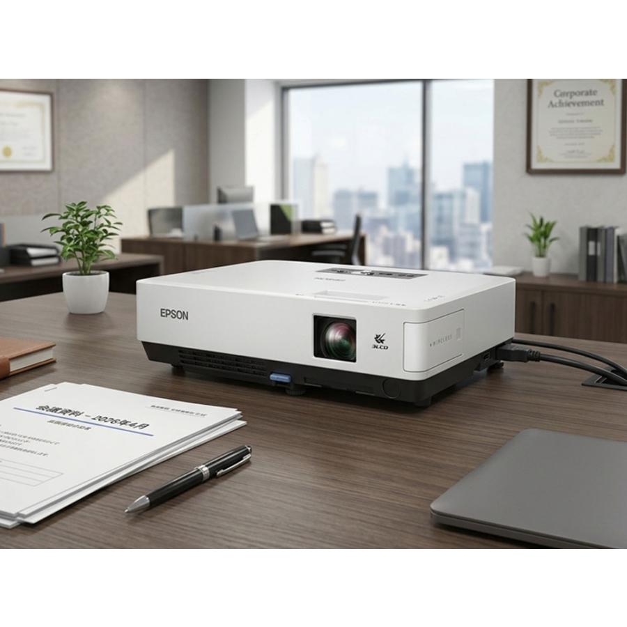 メーカー　EPSON（エプソン） 型番　EMP-1715 プロジェクター 付属品 電源コード、リモコン、ソフトキャリングケース ※付属品は上記のみとなります。映像ケーブルやリモコン用乾電池等その他は付属しません。お客様側でご準備ください。 ...