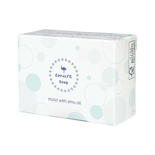 商品名 emure ソープ 80g 内容量 80g サイズ 3.5×8.0×6.0(タテ×ヨコ×奥行cm) 成分 石ケン素地、水、パーム脂肪酸、パーム核脂肪酸、エミュー油、グリセリン、エチドロン酸4Na、ヒアルロン酸Na、加水分解コラーゲン...