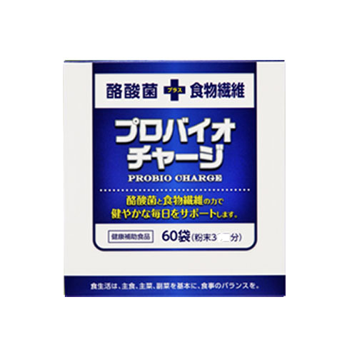 商品名 プロバイオチャージ 酪酸菌+食物繊維 2g×60袋入 内容量 120g(2g×60袋) 原材料 水溶性食物繊維(国内製造)、キシロオリゴ糖、酪酸菌、トレハロース、微粒酸化ケイ素、(一部に大豆・乳成分を含む) 栄養成分 エネルギー4....