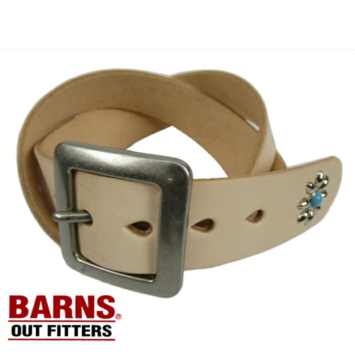 BARNS 姫路レザー スタッズ ギャリソンベルト 姫路レザー スタッズ ギャリソンベルト 上質な姫路レザーと重厚感ある亜鉛合金バックルを使用しながらも、そのコストパフォーマンスの高さは、長年工場と連携をし続けてきたBARNS OUTFIT...