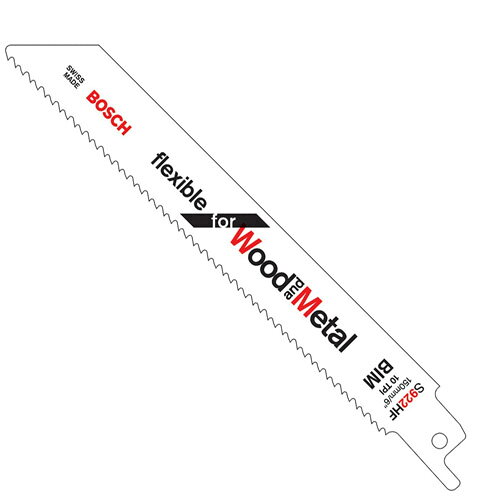ボッシュ セーバーソーブレード5本 S922HF 【3786323】伝統的な焼き入れ技術と高度な研磨技術で加工しているため抜群の切れ味です。折れにくい・焼き付かない・長寿命のバイメタルブレードです。木材と金属（釘の入った木材・パレット・軟鋼...