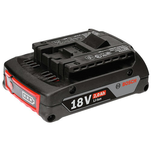 ボッシュ 18V リチウムイオンバッテリー2.0Ahボッシュ独自の「CoolPack」デザインで、電池の長寿命化を実現●バッテリー残量計付で、充電状態の確認も簡単仕様電圧(V)18V種類電池パック容量（Ah)2.0特徴ボッシュ独自の「Coo...