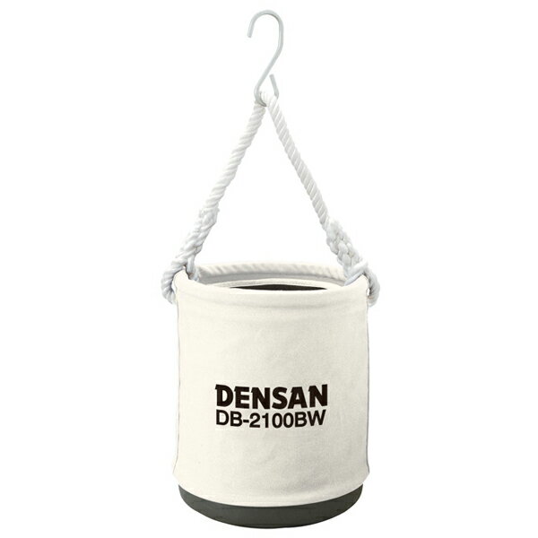 JEFCOM/ジェフコム DENSAN/デンサン 自立型電工バケツ 白210φ×高さ250mm DB-2100BWハードな現場での使用に耐える、自立タイプの電工バケツ●自立ガイド板内蔵で型くずれしにくくしっかり自立●底部はプラスチック製、頑...