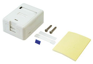 ジェフコム DENSAN（デンサン） マウントボックス LMBOX-1KSカテゴリー5e対応マウントボックス（1個口 シールド ジャック付）シールド付LANケーブルに対応T568A/T568B(RJ45)シールドケーブル対応キーストンジャッ...