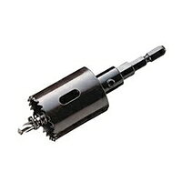 Jefcom・ジェフコム/DENSAN・デンサン 充電バイメタルホールソー JH-18六角シャンクタイプで充電ドライバー対応●切りクズが簡単に除去できる排出用スプリング装備●耐熱性に優れたM42（コバルトハイス鋼）採用により薄ステンレス板に...