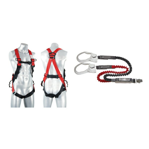 Jefcom・ジェフコム/DENSAN・デンサン ハーネスランヤードセット HS-15DS-A●セット明細 （各1.個）・フルハーネス：DB-HN-1.5DS・フルハーネス用ランヤード：DB-HL-1.60SW仕様※当店に在庫のない場合はお...