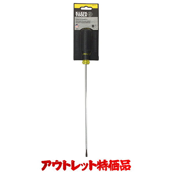 KLEIN TOOLS/クラインツール キャビネットチップドライバー 601-10 マイナス601シリーズは、キャビネットチップと呼ばれる細い先端が特徴のモデルです。狭い端子函の中などでの作業で有効です。※長期在庫品につきパッケージのダメー...