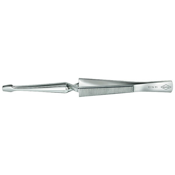 KNIPEX・クニペックス 逆作用ピンセット160mm 9294-91握ると口先が開く逆作用タイプ●つかみ面は広い台形。●ストレートタイプ。●つかみ面は滑り止めの細かい横すじ入り。●滑りにくいグリップデザイン。●握ると口先が開く逆作用タイプ...