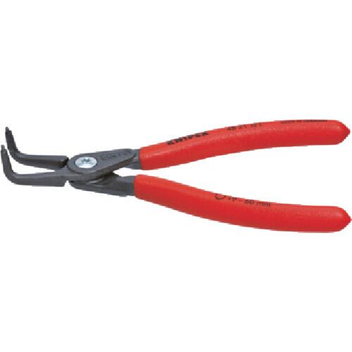 KNIPEX 【長期欠品中】穴用スナップリングプライヤ-90度8-13mm■ 特長ツール寿命は一般的なスナップリングプライヤーの10倍以上です。先端チップはリングとの接触面積が広いため、リングを歪めず確実に保持することができます。スクリュー...