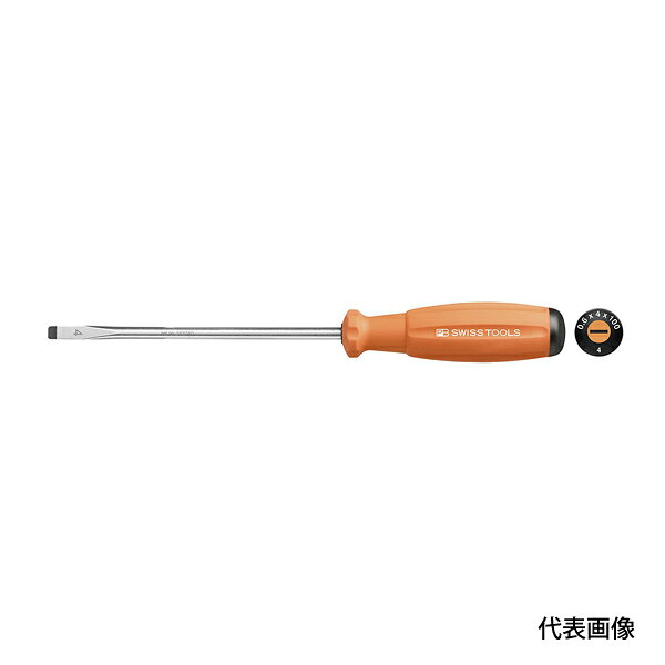 PB SWISS TOOLS・PBスイスツールズ レインボーマイナスドライバー 橙 8100-4-140ORサイズによってハンドルのカラーを変えているため、判別が容易●ハンドルは手にやさしいサントプレン製。●サイズによってハンドルのカラーを...