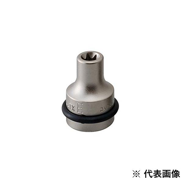 TONE/前田金属工業 インパクト用トルクスソケット 4ATX-E1112.7sq.E型トルクスソケット●E型です。●外観品質と防錆力の向上を図った無電解メッキ仕様です。仕様差込角(mm)12.7先端規格E11D1(mm)15.0D2(mm...
