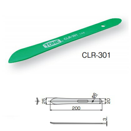 TONE/前田金属工業 クリップリムーバー CLR-301自動車の内張りやパネル、クリップ等を取り外しに●先端形状がスプーン状に大きいため、差込み隙間を広げてパネルなどを外すのに最適です。仕様質量（g）16※当店に在庫のない場合はお取り寄せ...