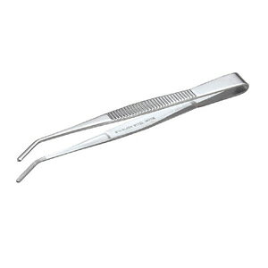 TRUSCO ステンレス製ピンセット 125mm 曲ギザ付 TSP22狭い所でも楽に作業でき、挟んだ品物がよく見えるため確実に作業ができます。先曲タイプ（ギザ付）です。小物つまみ作業。仕様先端曲/ギザ付全長(mm)125幅(mm)9材質／仕...