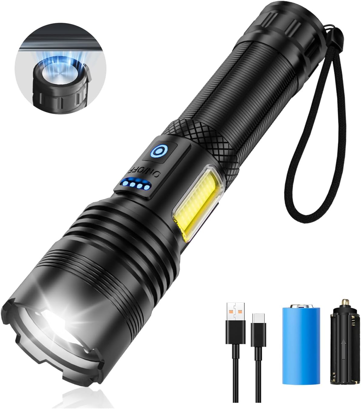 商品情報電池 ? : ? 1 リチウムイオン 電池(付属)製品サイズ ? : ? 17.3 x 4.5 x 4.5 cm; 288 g商品特徴「超高輝度XHP160搭載・2way発光式」XHP160を搭載する強力LEDライトは明るさが通常の...